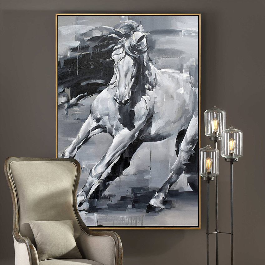 Full Body Portrait In Black & White, Abstract Style | MUR Gallery